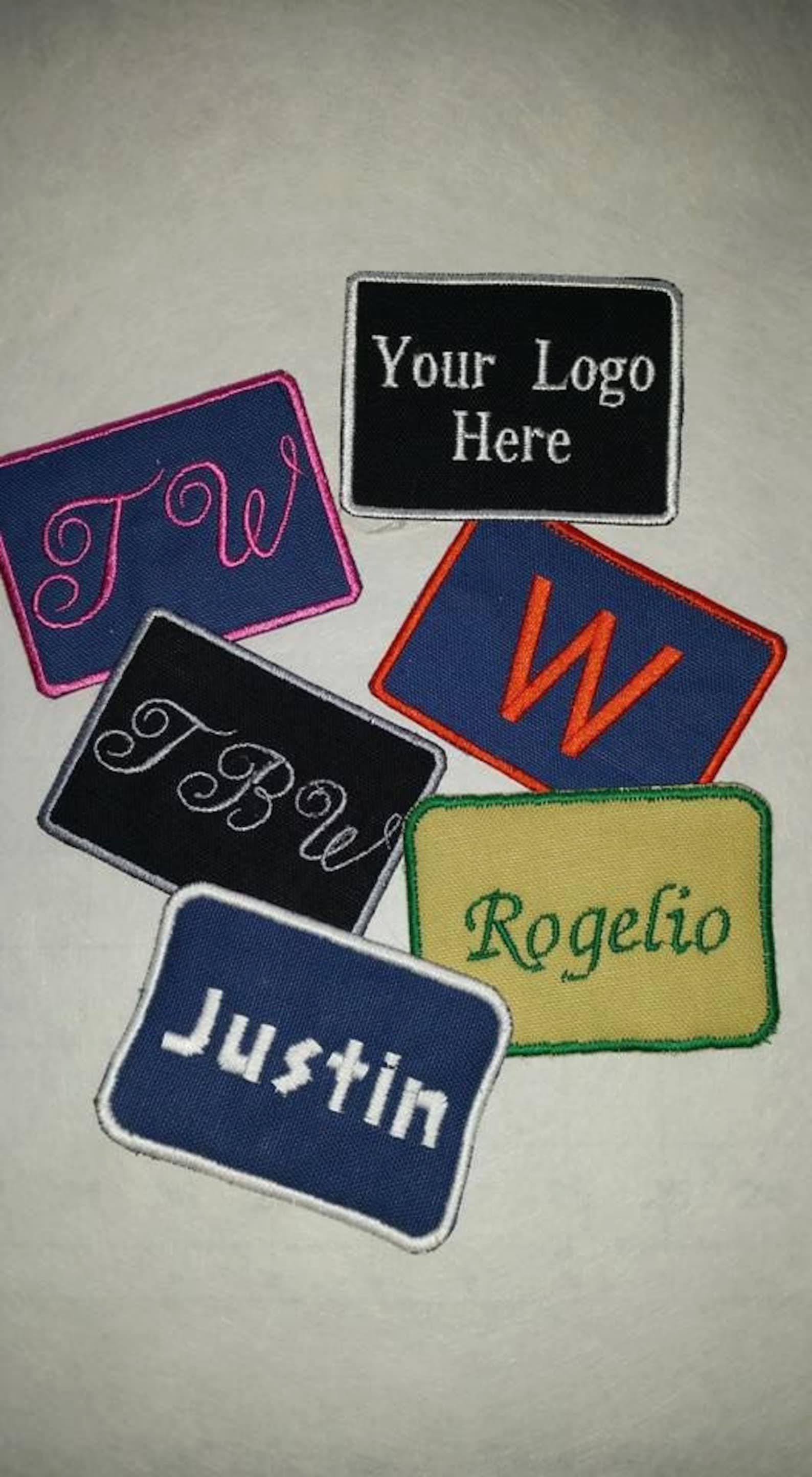 Custom Embroidered Duck Canvas Name Patches Small Business Work Shirt ...