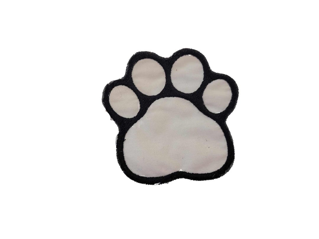 Paw Print Patch Dog Paw Patch Cat Paw Patch Iron or Sewn On - Etsy