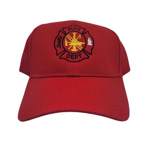 Firemen Hat Firefighter Baseball Cap Embroidered Hat Adult or Youth ...