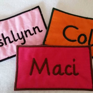 Custom Cotton Name Patch - Iron On, Sew on - 2x4 Inch - Etsy