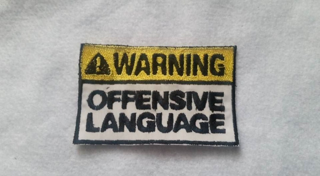 Warning Offensive Language Iron on Patch Funny Saying Patch - Etsy