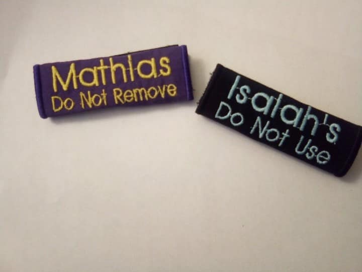 Cell Phone Charger Labels Custom Embroidered Charger Tags - Etsy