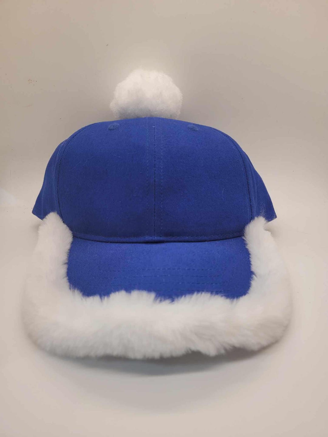 Royal Blue Santa Baseball Cap With Pom Pom - Etsy