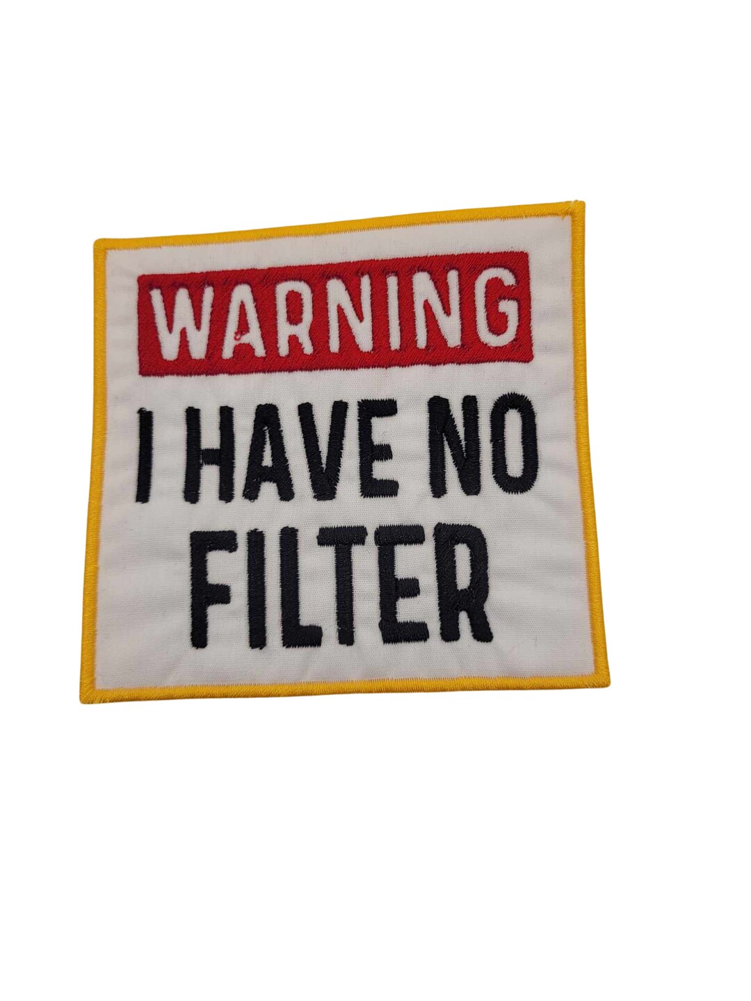 Warning I Have No Filter Iron on Patch Funny Patch Sew on Patch - Etsy