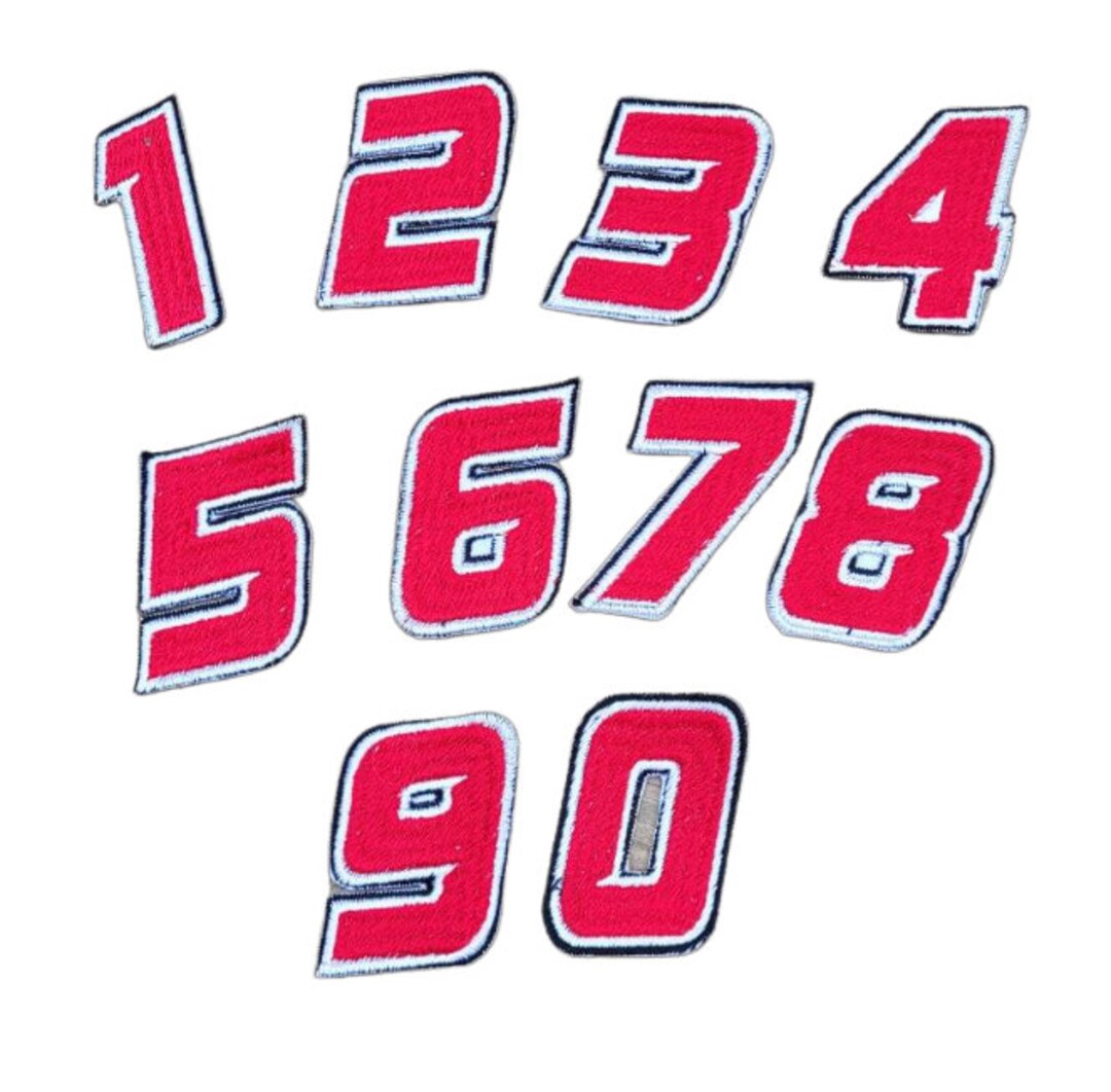 Full Thread Race Car Number Patches Racing Number Iron on Patch - Etsy