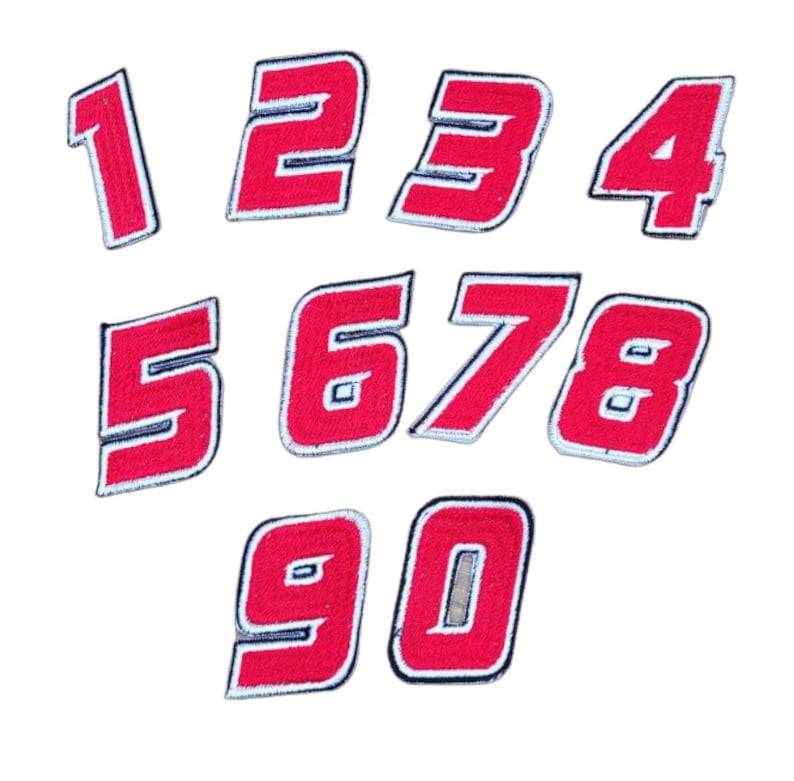 Full Thread Race Car Number Patches Racing Number Iron on - Etsy