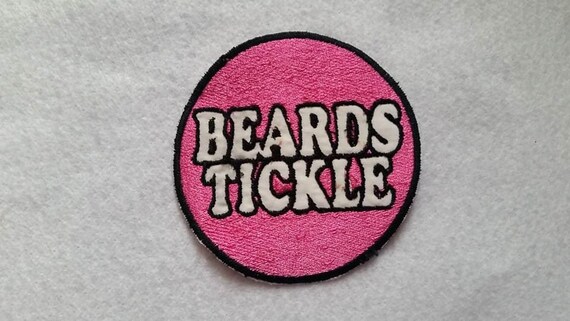 Beard Tickle Funny Iron on or Sew on Patch Custom Embroidered - Etsy