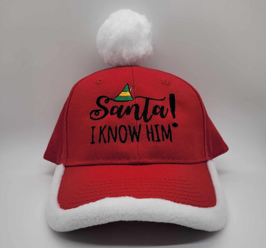 Santa I Know Him Santa Baseball Hat Fun Baseball Cap Christmas Hat - Etsy