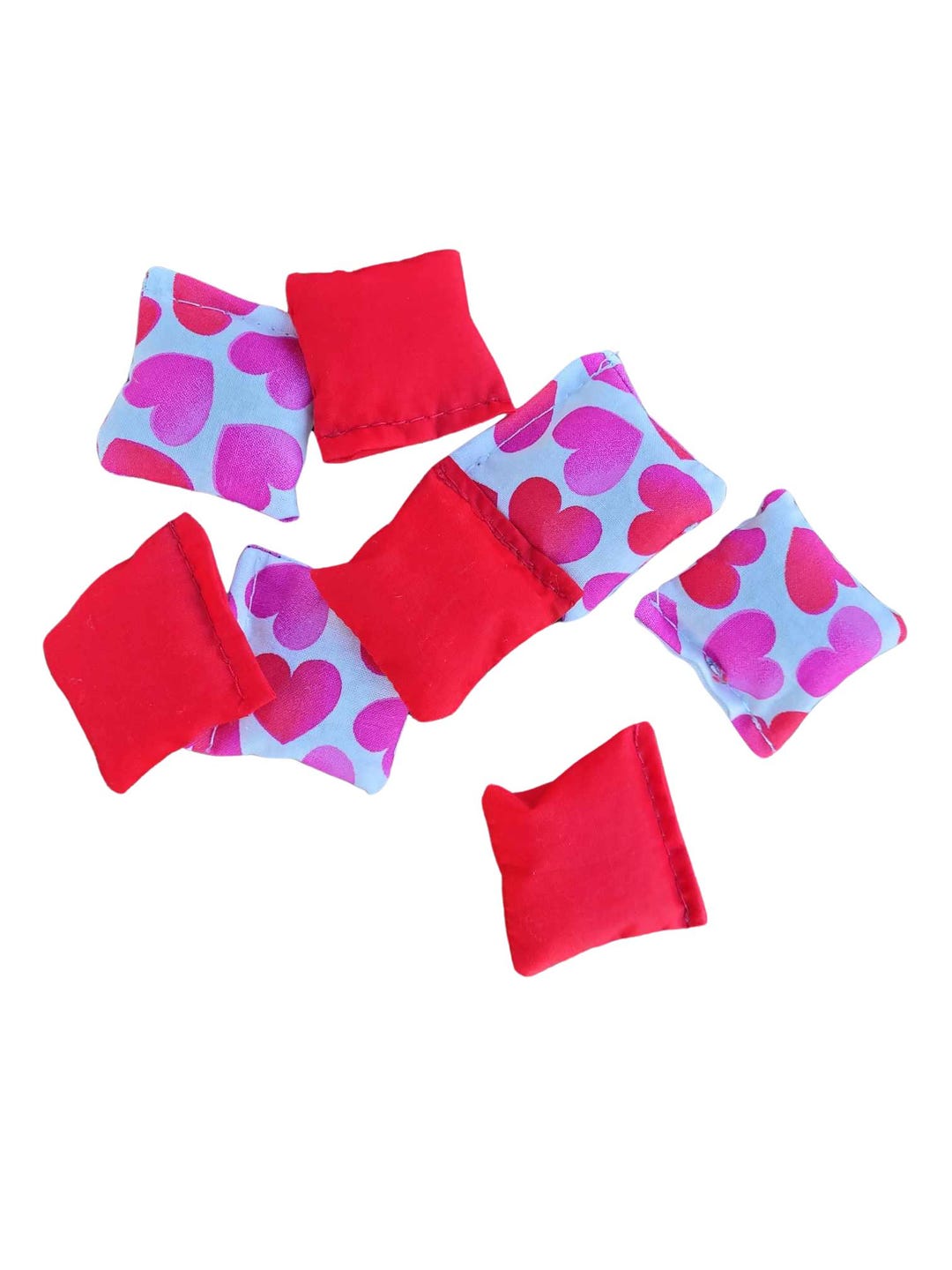 3" Heart Valentines Day Mini Cornhole Bags Bean Bag Toss Classroom Game ...