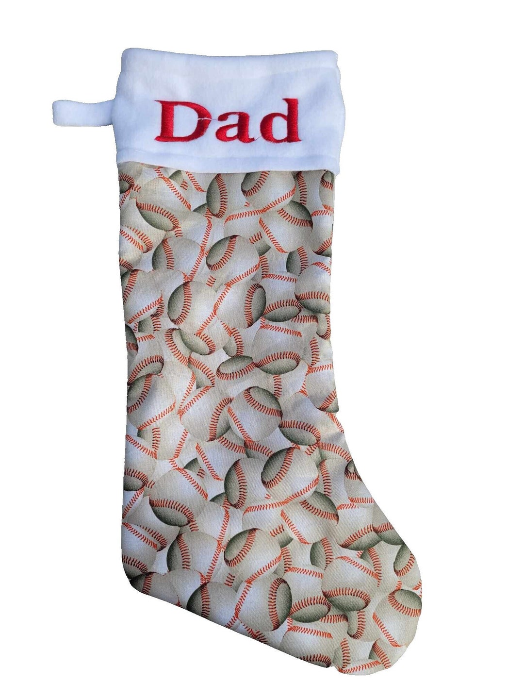 Baseball Christmas Stocking Custom Embroidered Monogrammed Stocking - Etsy