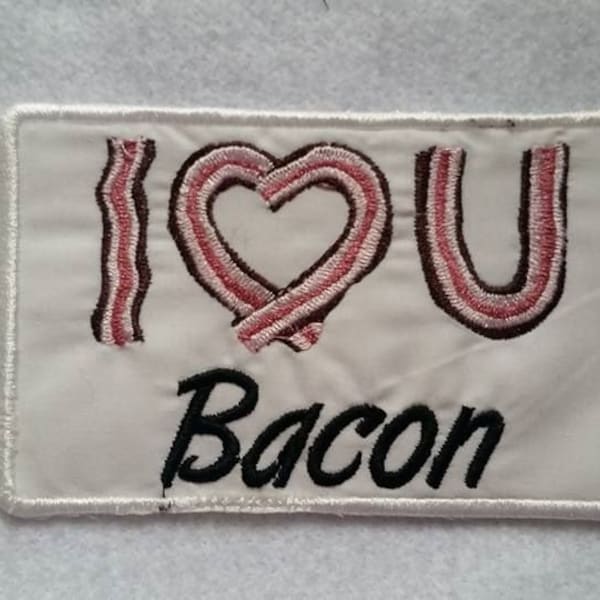 I Love Bacon Patch - Etsy