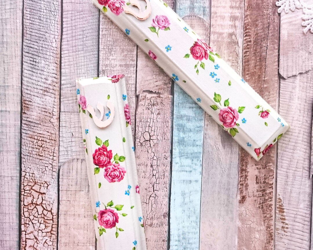 Shabby Chic Decor, Mezuzah, Jewish Gifts, Bat Mitzvah Gift, Mezuzah ...