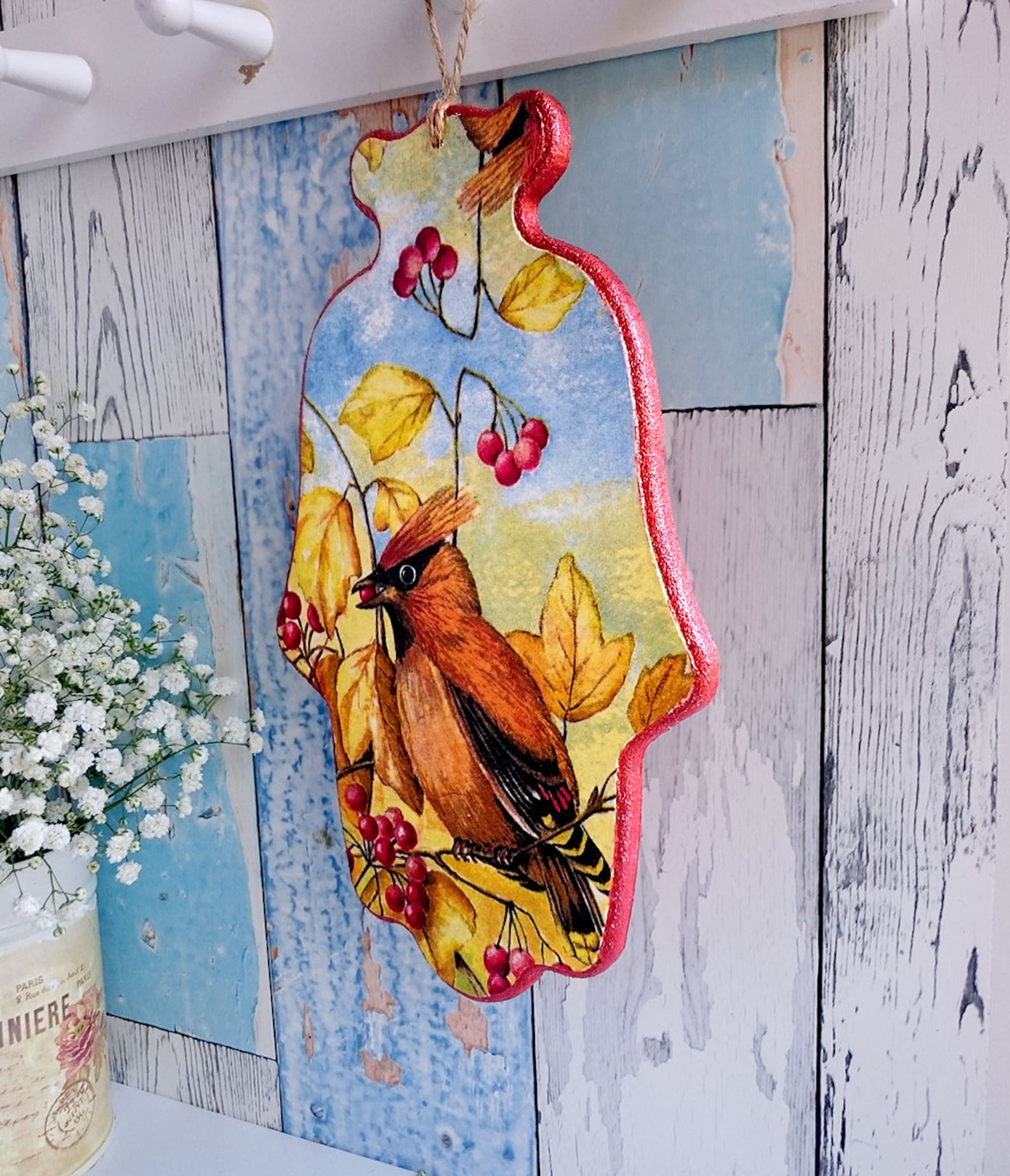 Hamsa Decor, Hamsa Hand, Bird Wall Art, Hamsa Wall Decor, Judaica Gifts ...
