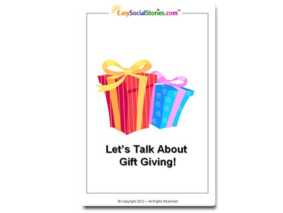 Let's Talk About Gift Giving Social Story - Etsy