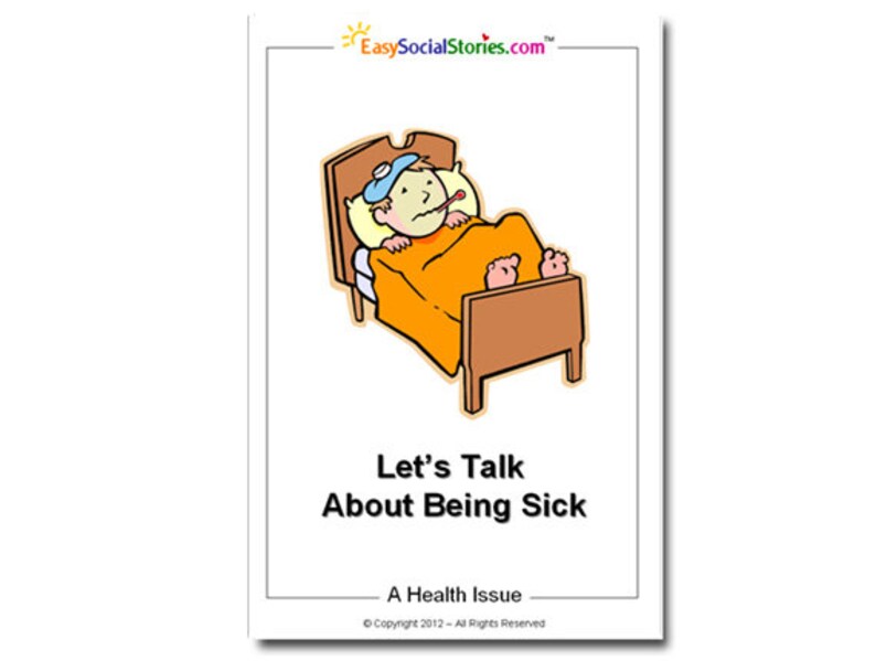 Let's Talk About Being Sick - Easy Social Story - Etsy
