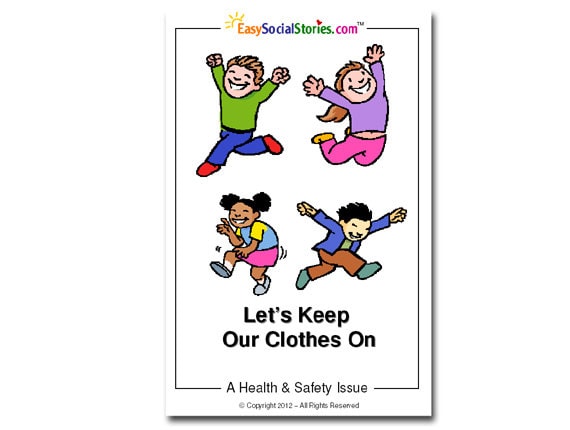 Let's Keep Our Clothes On! - Easy Social Story - Etsy