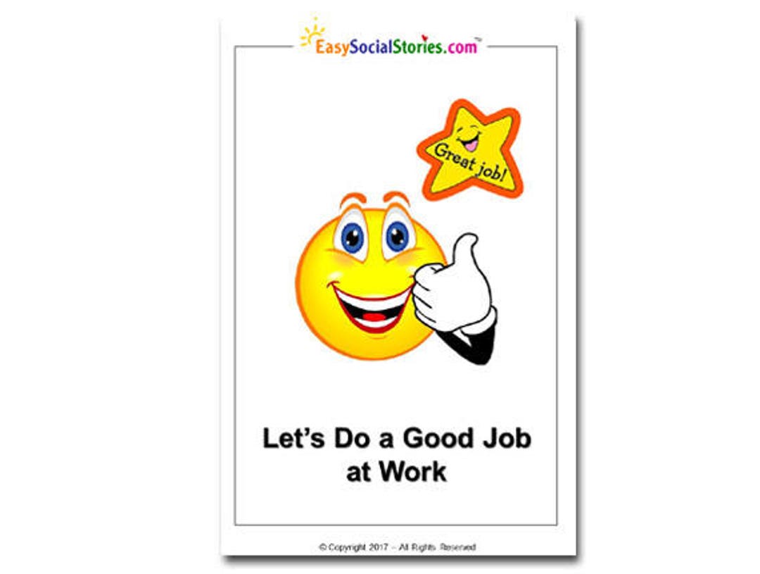 Let's Do a Good Job at Work - Easy Social Story - Etsy