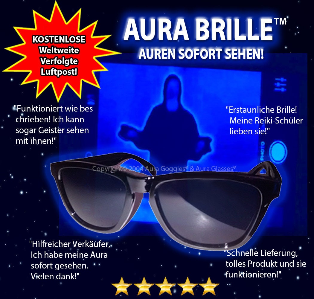 AURA GLASSES Dicyanin Dye Style Ouija Tool Uv Torch Emf Evp Reading ...