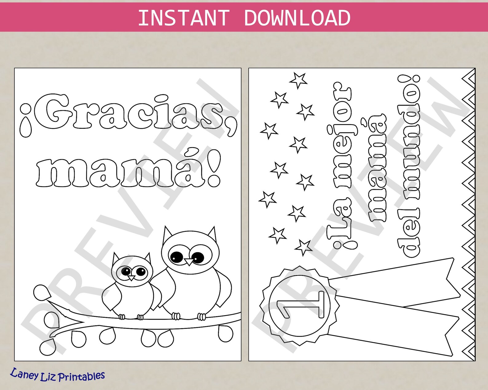 Printable Spanish Mother's Day Coloring Pages Mother's Day Coloring ...