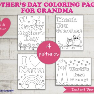 Printable Mother's Day Coloring Pages for Grandma| Mother's Day ...