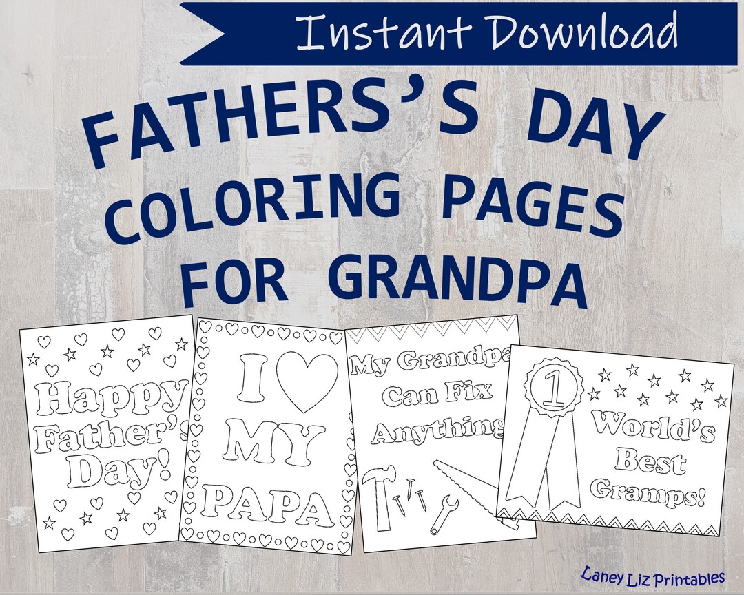 Printable Father's Day Coloring Pages for Grandpa| Father's Day ...