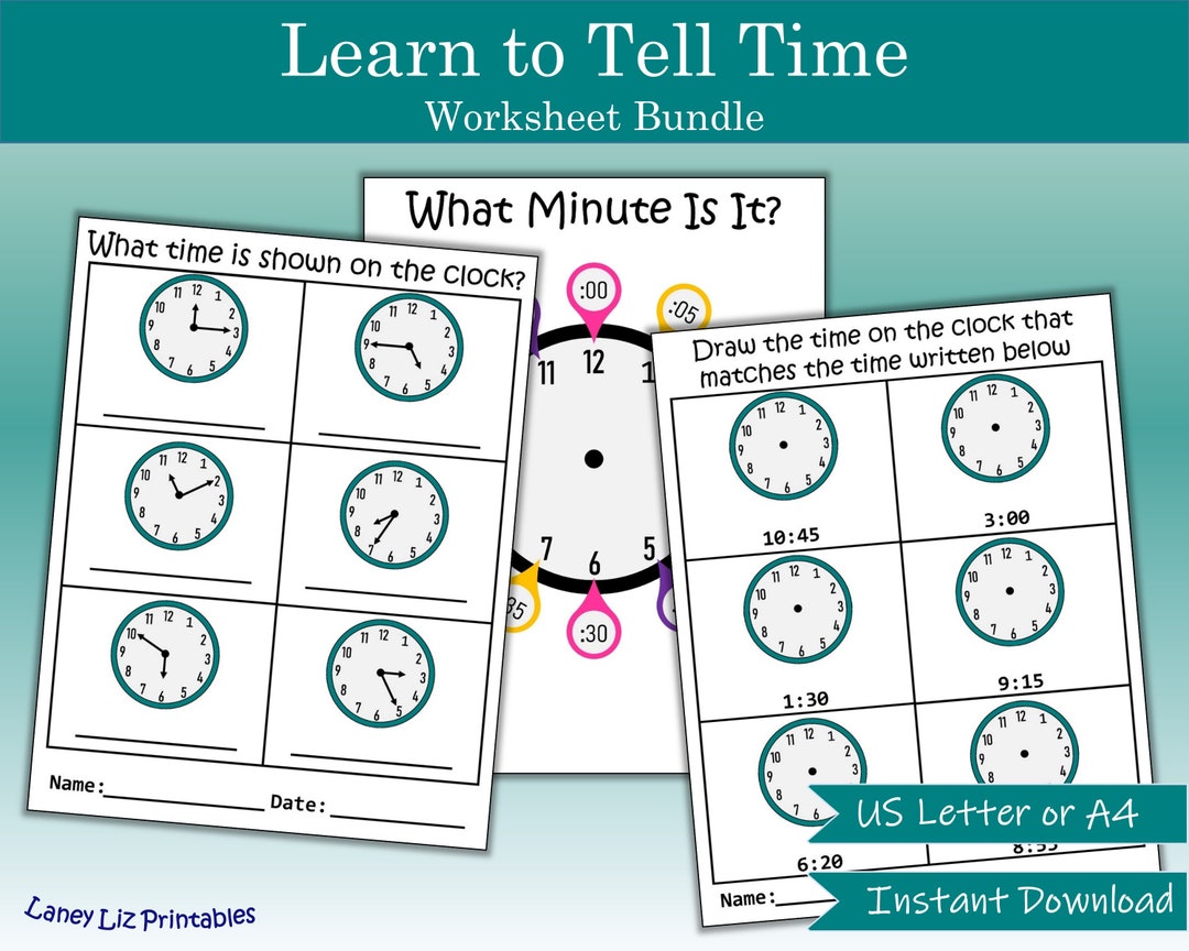 Learn to Tell Time Worksheet | What Time is It |clock Printable ...