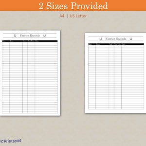 Horse Barn Management Printable Bundle, Barn Expense Tracker, Equine ...