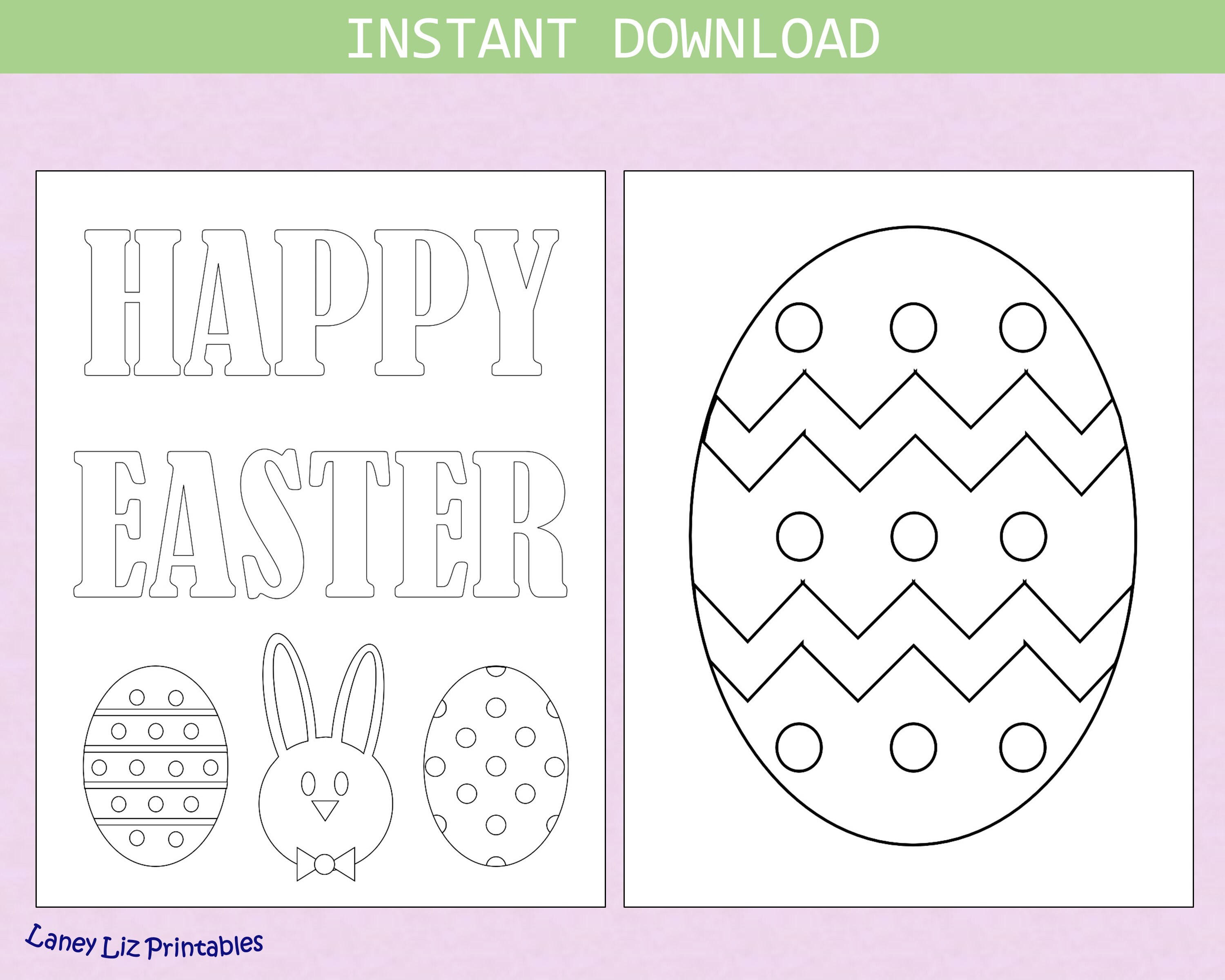 Printable Easter Coloring Pages Easter Coloring Sheets - Etsy