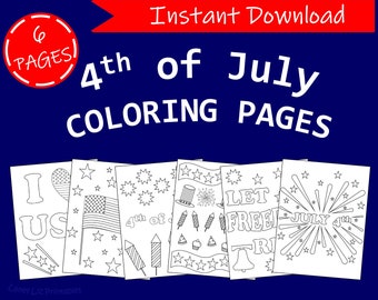 4th of July Coloring Pages - Etsy