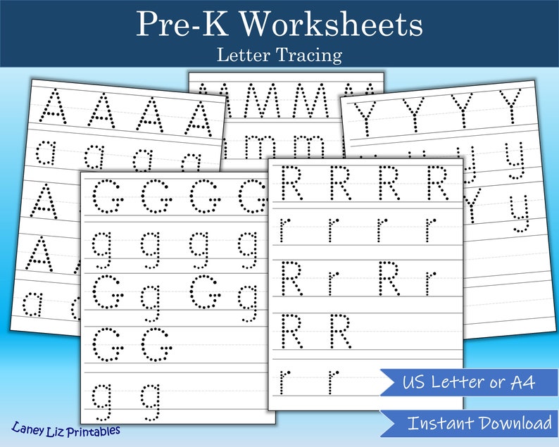 Pre-k Worksheet - Letter Tracing| Printable Alphabet Tracing ...