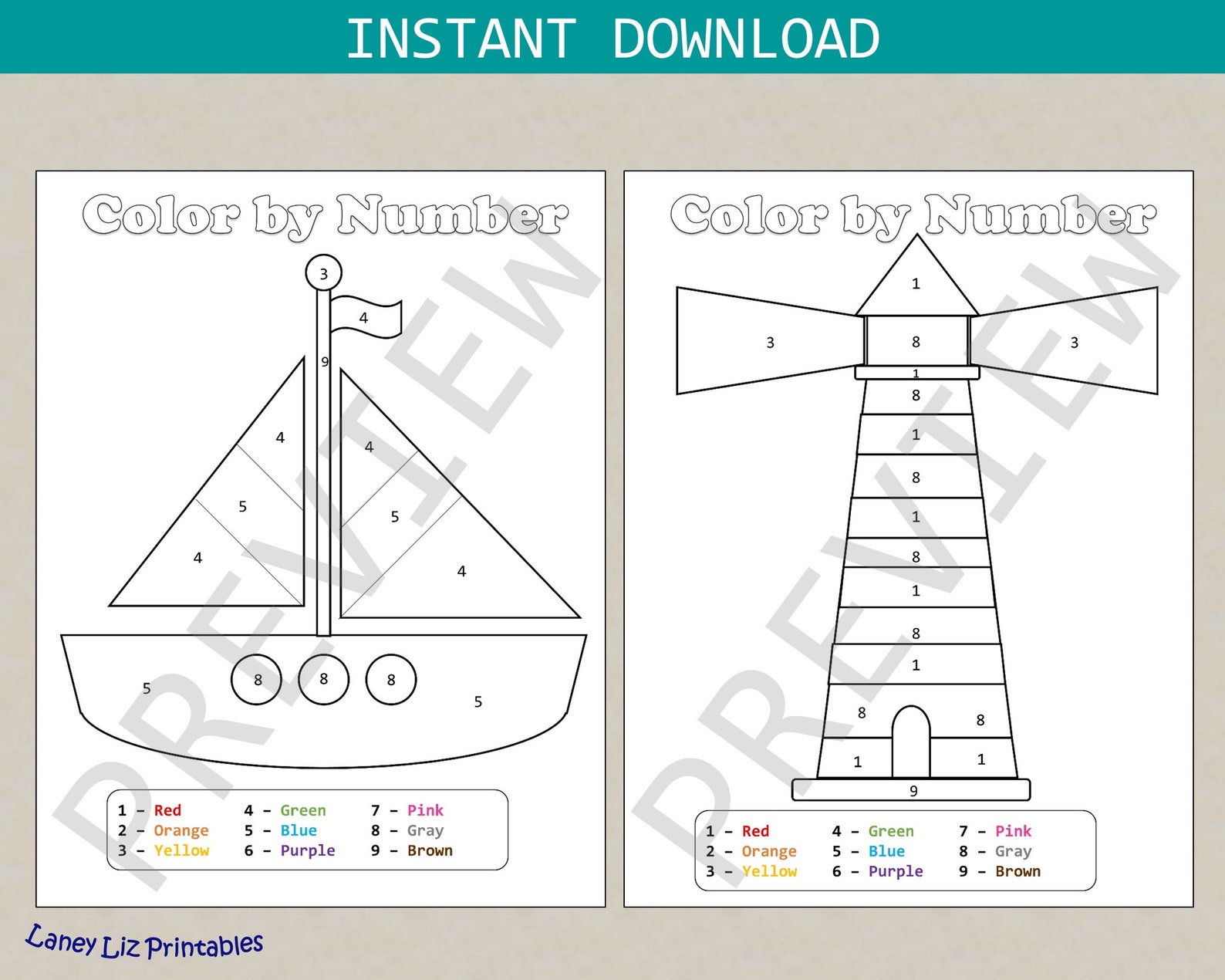 Printable Color by Number Pages Coloring Page for Kids Colour by Number ...