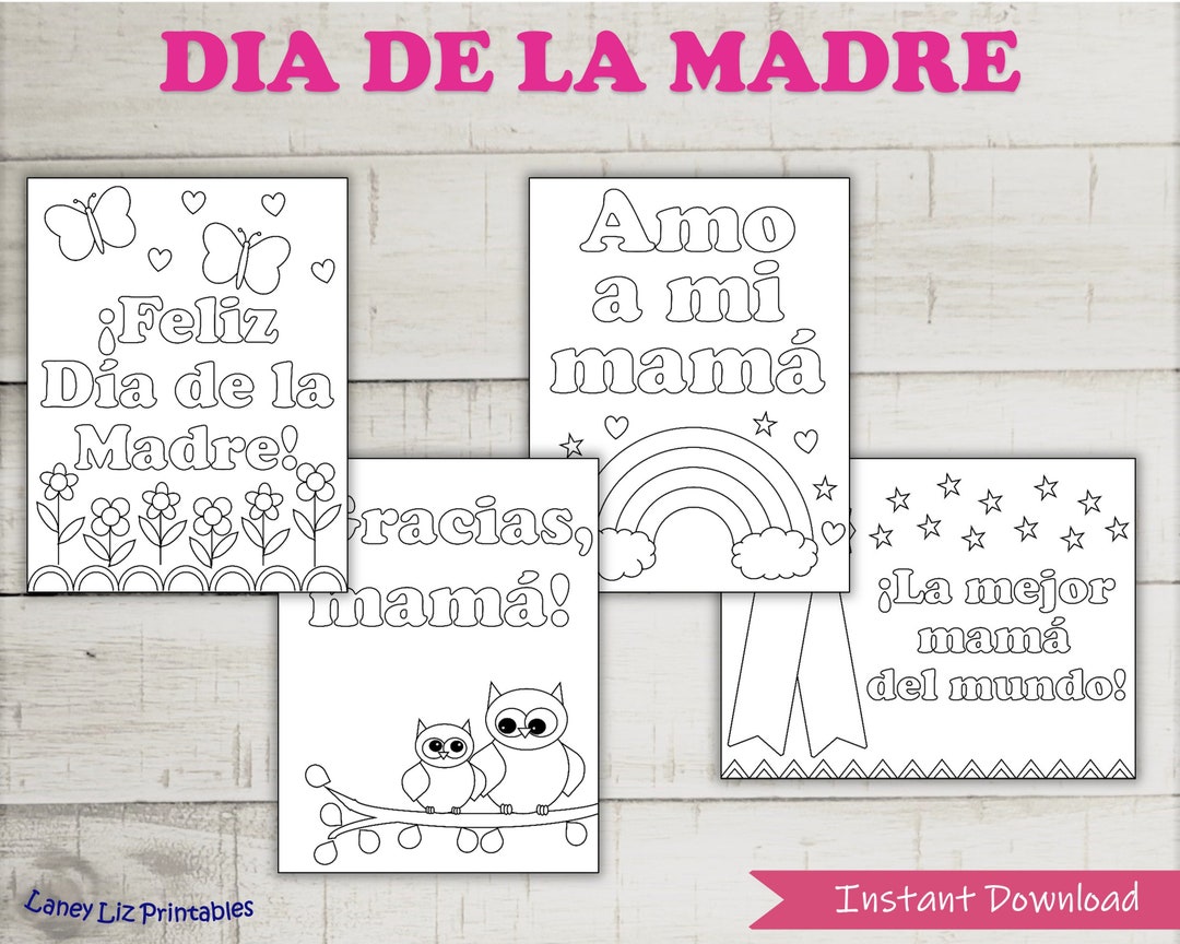 Printable Spanish Mother's Day Coloring Pages Mother's Day Coloring ...