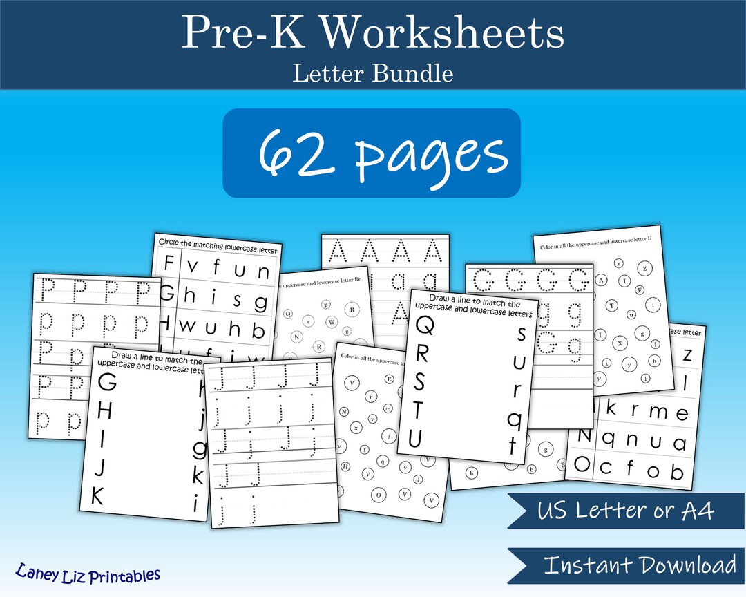 Pre-k Letter Bundle | Busy Binder | Preschool Kindergarten | Preschool ...