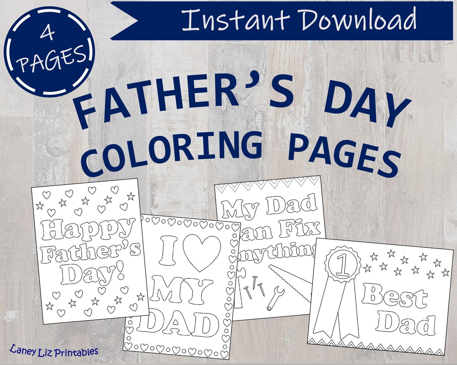 Printable Father's Day Coloring Pages | Father's Day Coloring Sheets - Etsy
