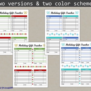 Printable Holiday Gift Tracker | Christmas List | Christmas Gift Log - Etsy