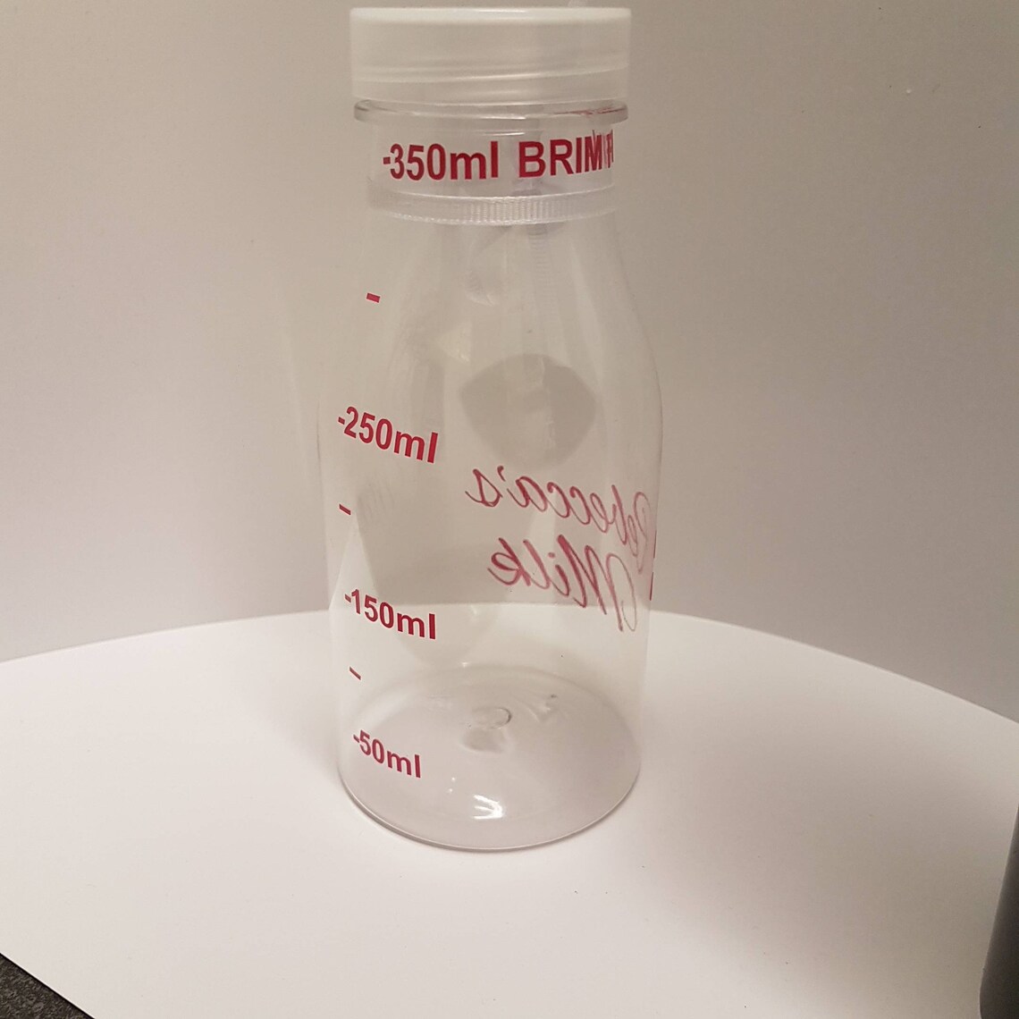 Personalised Plastic Milk Bottle, Milk Tracker, Upto 350ml Milk Bottle ...