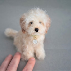 Needle Felted Goldendoodle, Cockapoo Dog, Custom Pet Replica Portrait ...