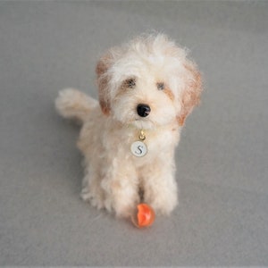 Needle Felted Goldendoodle, Cockapoo Dog, Custom Pet Replica Portrait ...