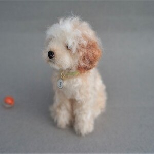 Needle Felted Goldendoodle, Cockapoo Dog, Custom Pet Replica Portrait ...
