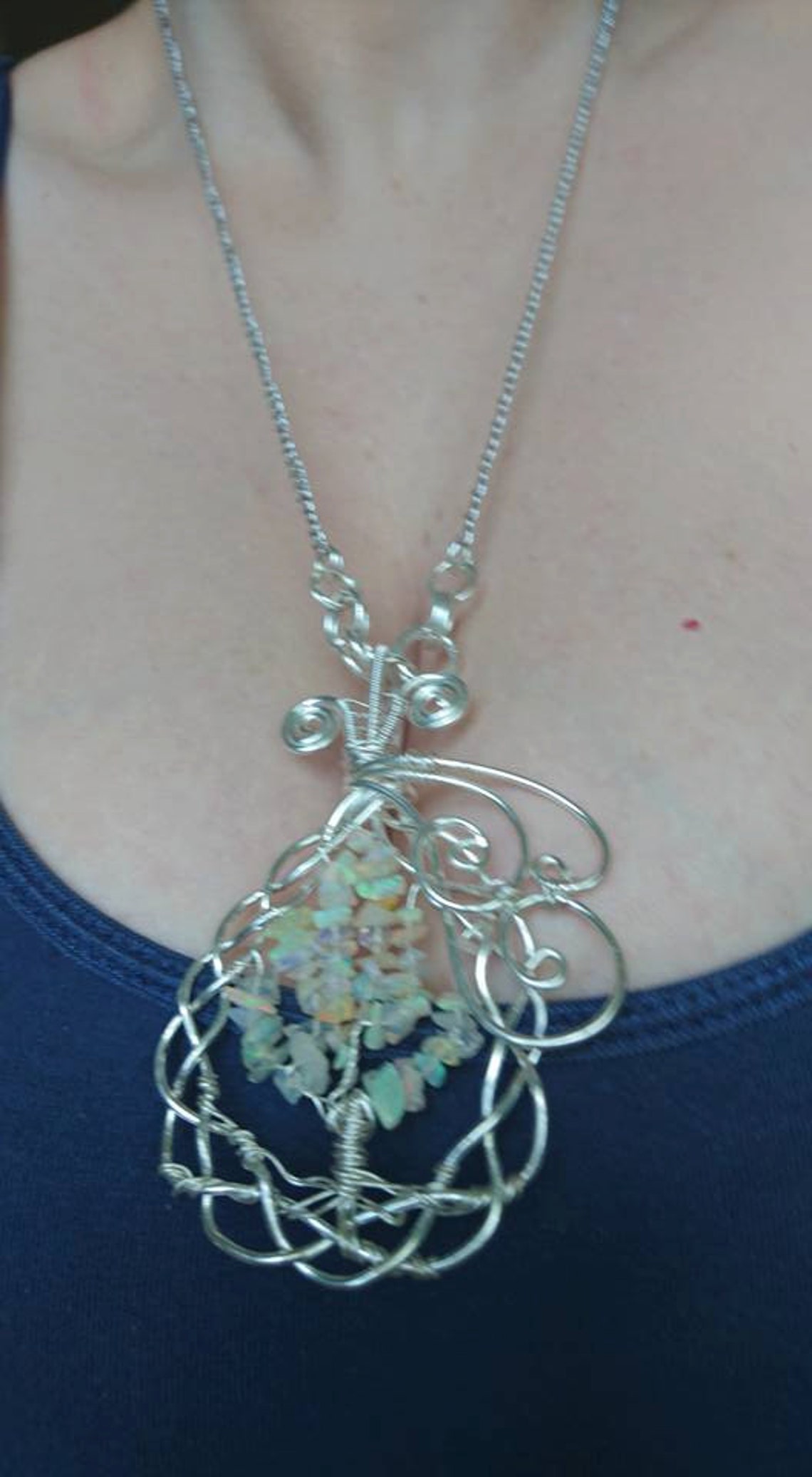 Wire Wrapped Tree of Life W/ Ethiopian Welo Opals - Etsy