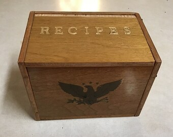 Vintage recipe box | Etsy