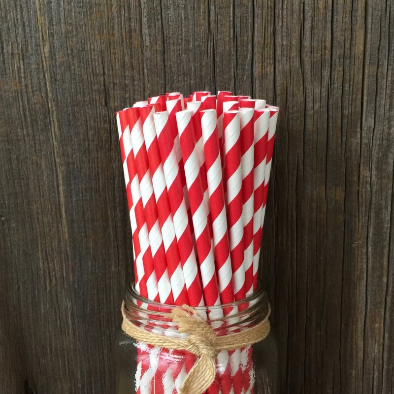 Striped Straws - Etsy