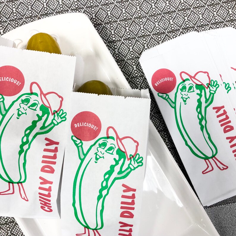 Paper Pickle Sacks Chilly Dilly Sacks Carnival Supply Party | Etsy
