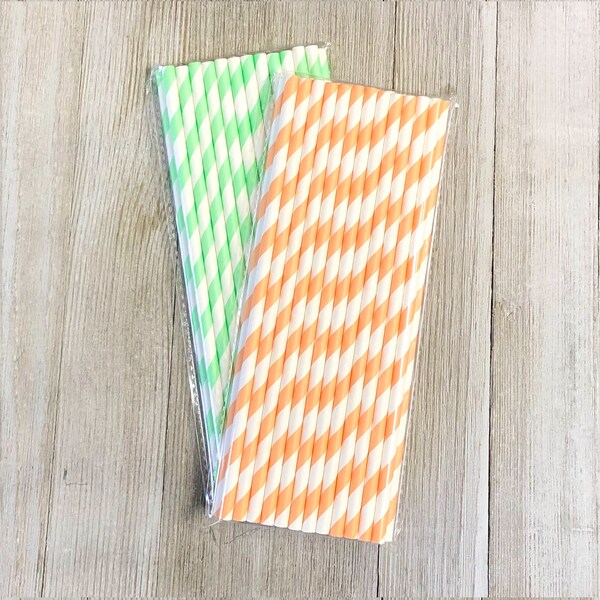 Peach Paper Straws - Etsy