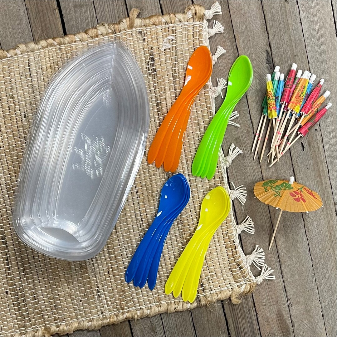 16 Clear Banana Split Boats/dishes 12 Ounces , Ice Cream Party, Dessert ...