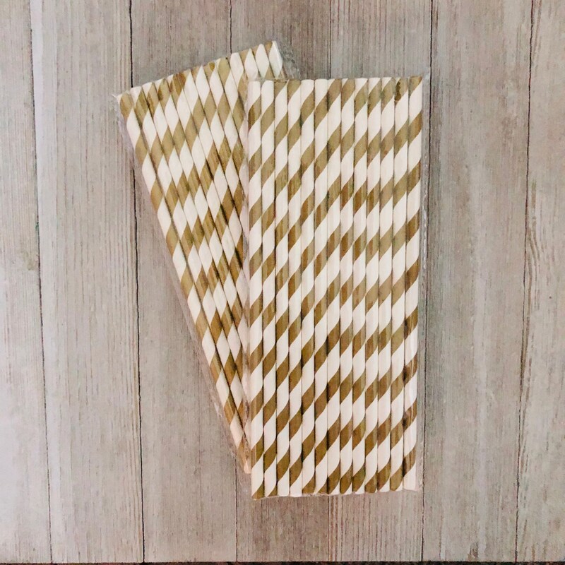 Striped Straws - Etsy