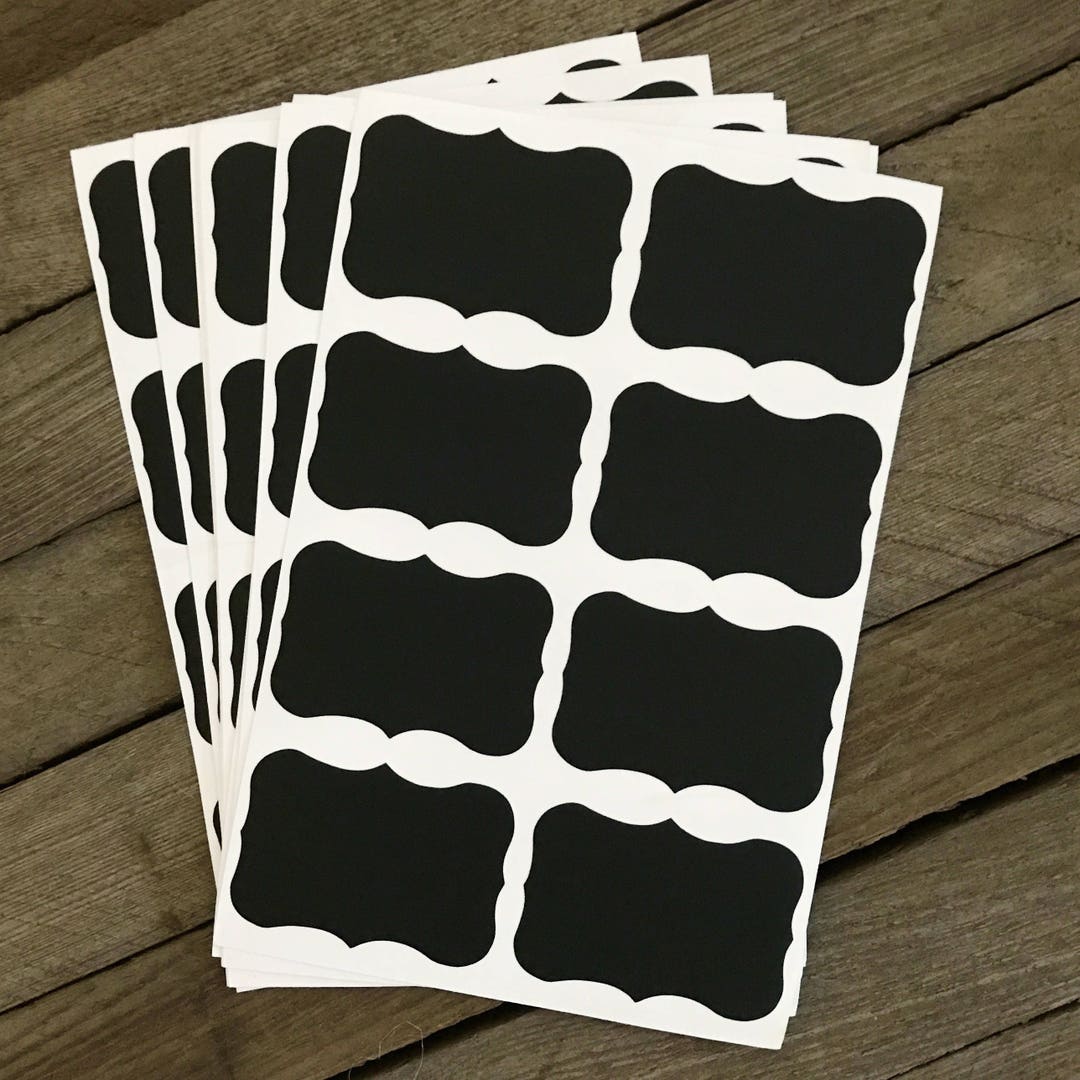Scalloped Chalkboard Labels 96 Pack Party Supplies Organizational ...