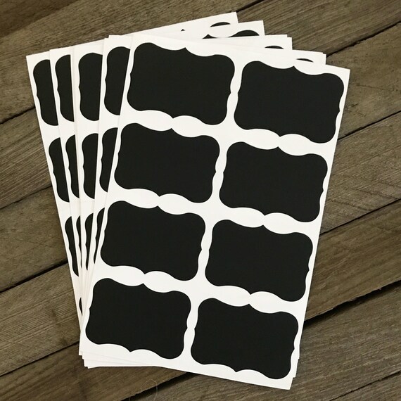Scalloped Chalkboard Labels 96 Pack Party Supplies - Etsy