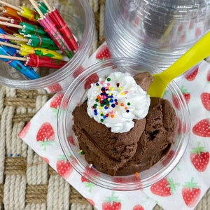 Ice Cream Sundae Kit Clear Plastic 8 Ounce Dessert Dishes - Etsy