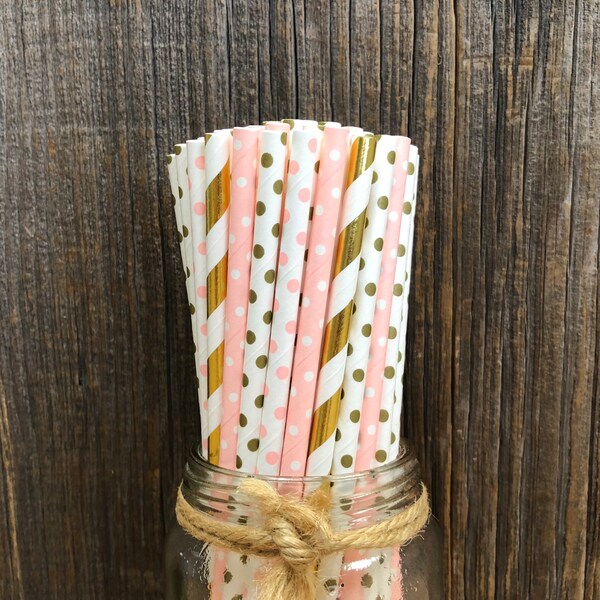 Striped Straws - Etsy